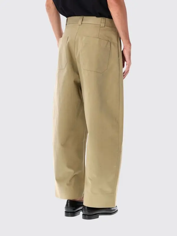 Studio Nicholson Sorte Wide-leg Pleated Cotton Trousers With Patch Pockets