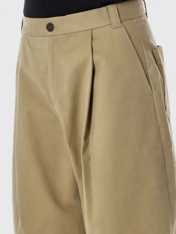 Studio Nicholson Sorte Wide-leg Pleated Cotton Trousers With Patch Pockets