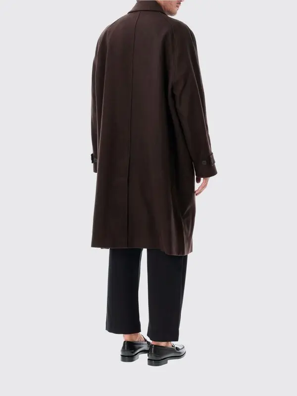 Studio Nicholson Single-breasted Long Wool Coat With Dropped Shoulders