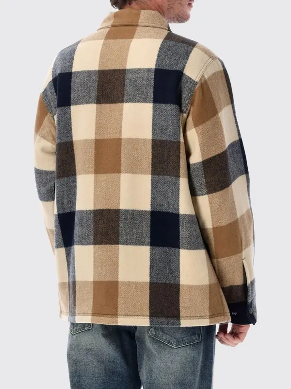 Filson Relaxed Fit Plaid Wool Shirt Jacket With Dropped Shoulders