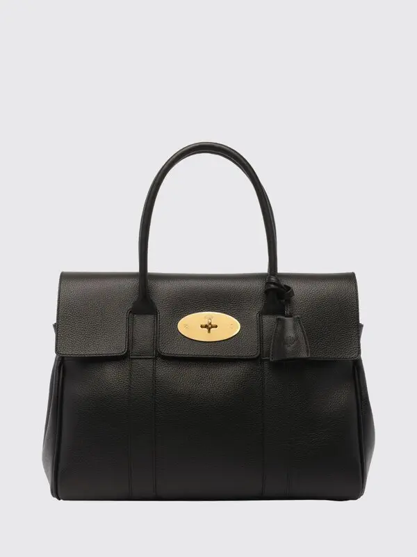 Mulberry Bayswater Handbag In Grained Calf Leather With Turn-lock Closure