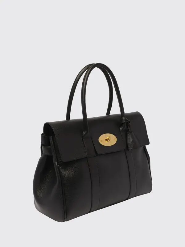 Mulberry Bayswater Handbag In Grained Calf Leather With Turn-lock Closure