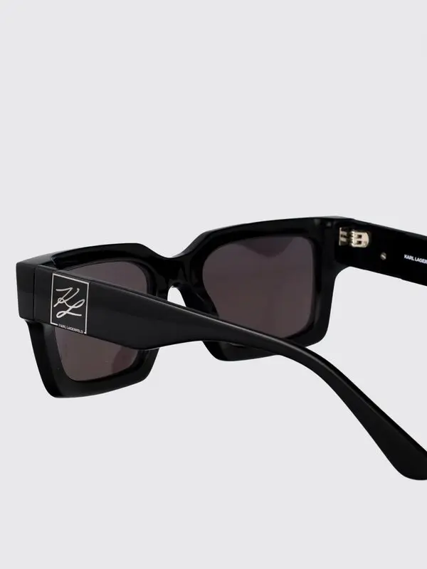 Karl Lagerfeld Rectangular Acetate Sunglasses With Tone-on-tone Logo