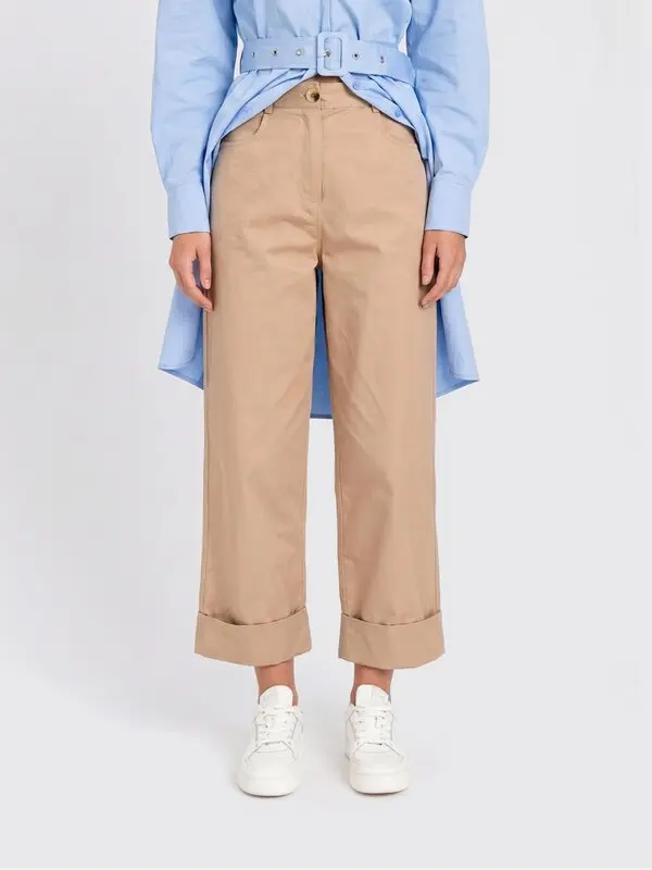 TWINSET Cotton Cropped Trousers