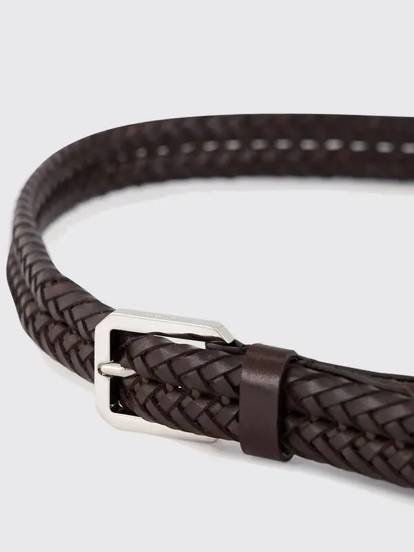TOM FORD Braided Smooth Calfskin Leather Belt With Buckle