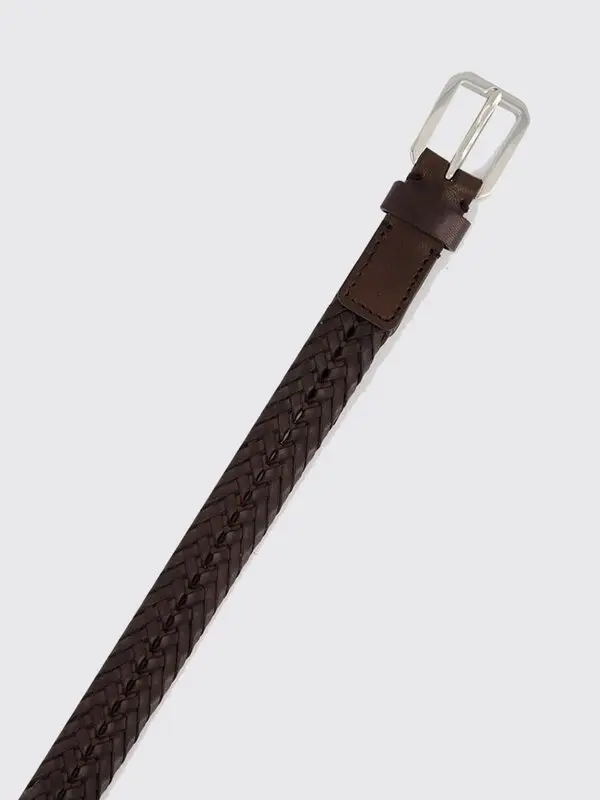 TOM FORD Braided Smooth Calfskin Leather Belt With Buckle