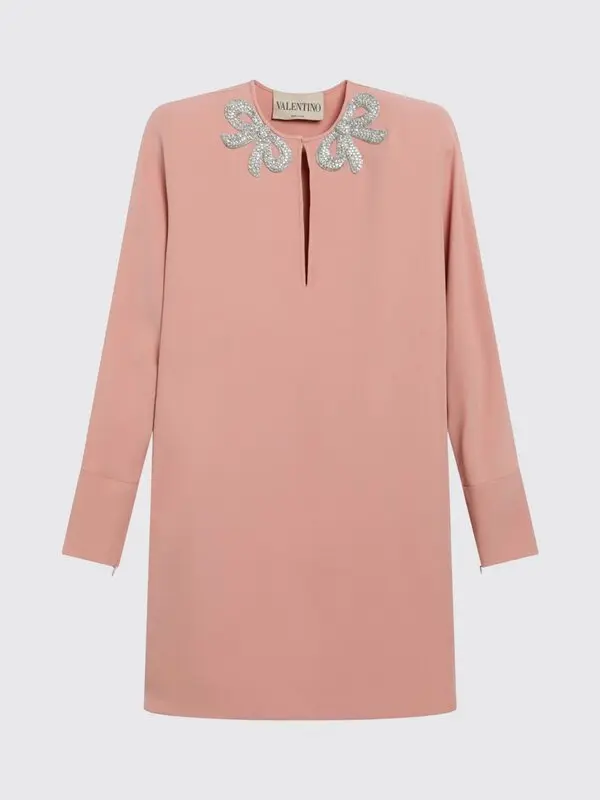 Valentino Garavani Silk Sheath Mini Dress With Sequin Embroidery