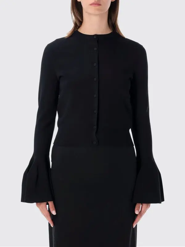 Stella McCartney Viscose Blend Cardigan With Flared Cuffs And Crew Neck
