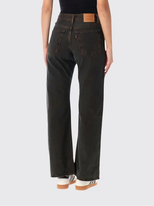 LEVI'S High-waisted Flared Jeans In Distressed Cotton Denim