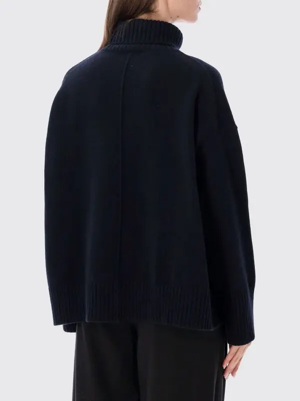 Soeur Merino Wool Turtleneck Jumper With Dropped Shoulders And Ribbed Trims