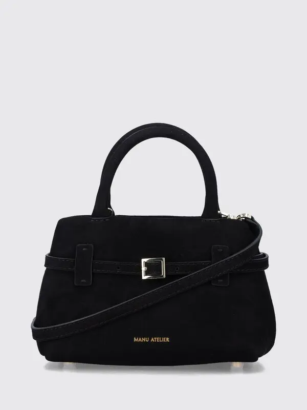 Manu Atelier Le Cambon 20 Mini Handbag In Leather With Removable Shoulder Strap