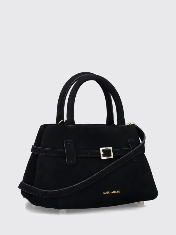 Manu Atelier Le Cambon 20 Mini Handbag In Leather With Removable Shoulder Strap