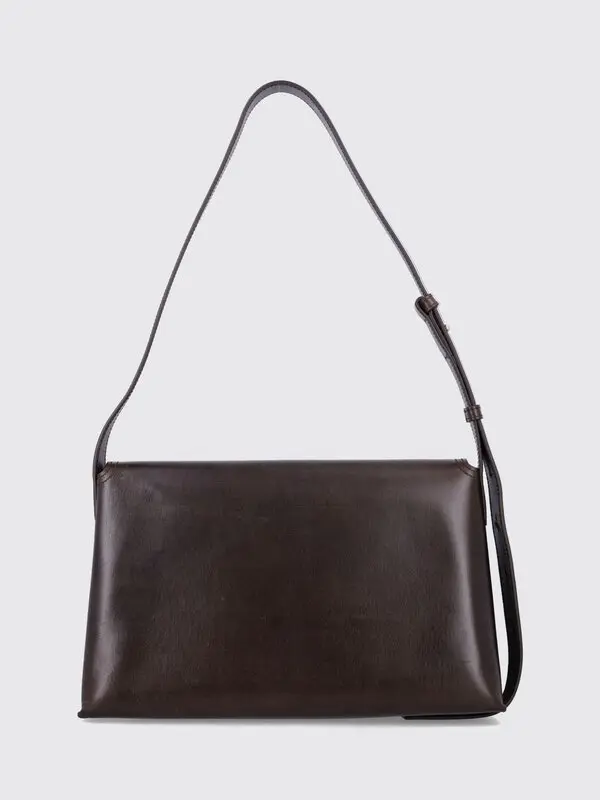 A.p.c. Simone Shoulder Bag In Smooth Cowhide Leather With Adjustable Strap - Brown