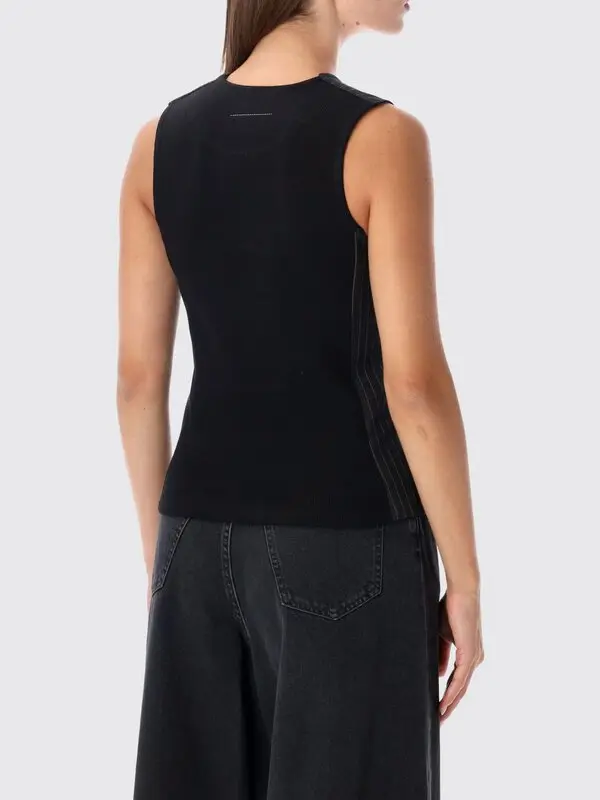 MAISON MARGIELA Pinstriped Tailored Waistcoat In A Slim Fit Wool Blend