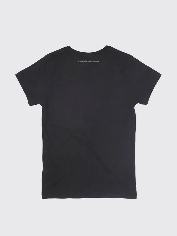 HTC LOS ANGELES Slim Fit Contrast Logo Cotton T-shirt - Black