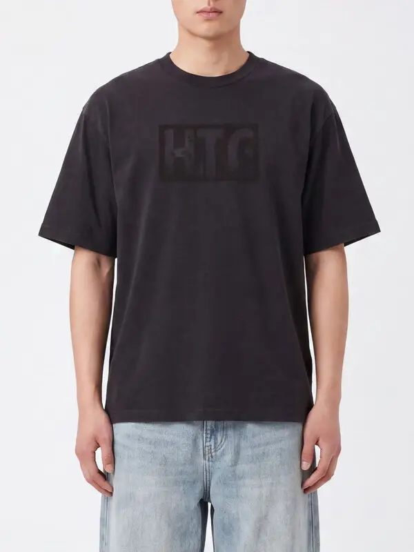 HTC LOS ANGELES Relaxed Fit Tone-on-tone Logo Cotton T-shirt