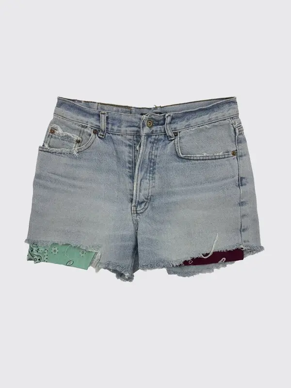 HTC LOS ANGELES High-waisted Shorts With Raw Hem