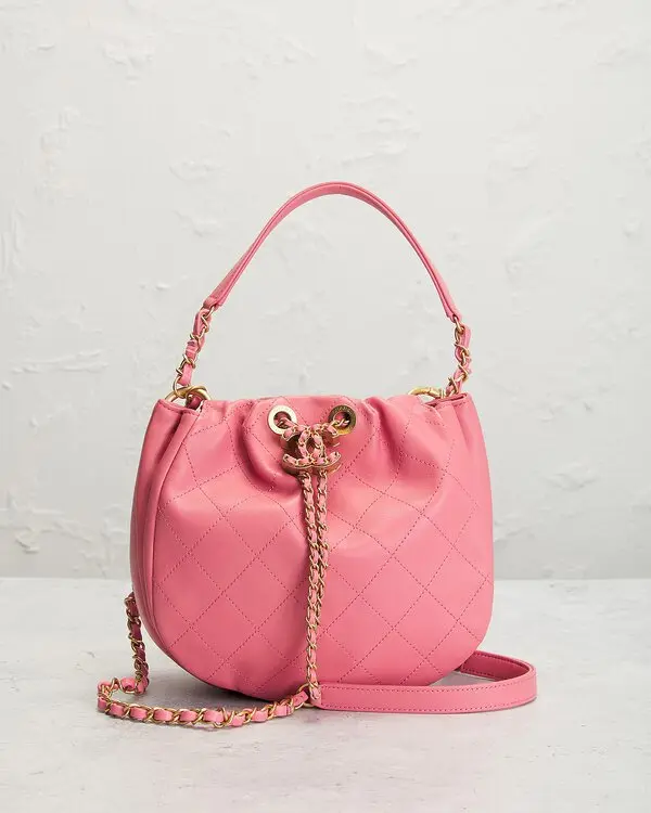 FWRD RENEW Chanel Calfskin Drawstring Bucket Bag