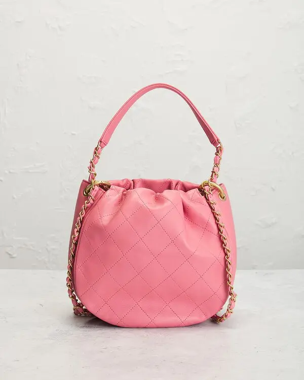 FWRD RENEW Chanel Calfskin Drawstring Bucket Bag
