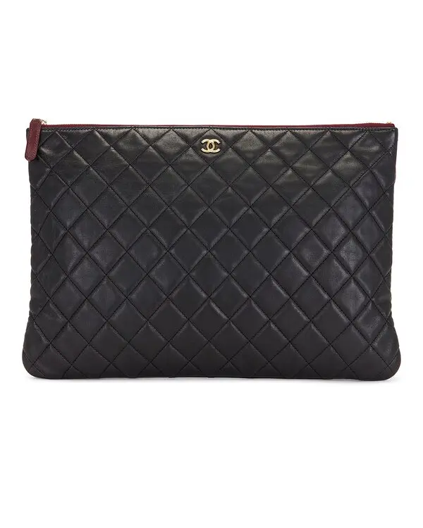 FWRD RENEW Chanel Lambskin O Case Clutch