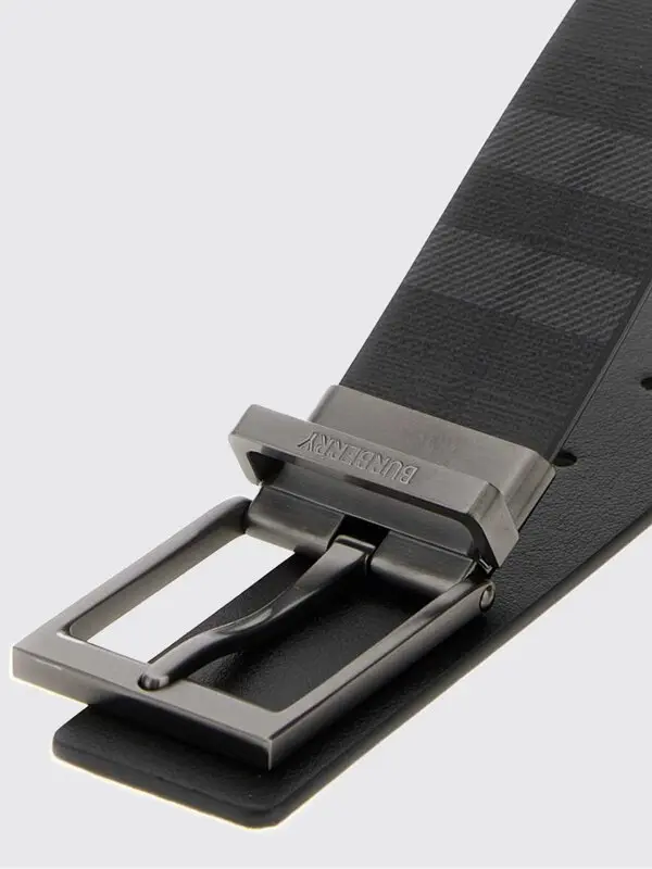 Burberry Adjustable Check Coated-cotton Belt With Engraved Buckle