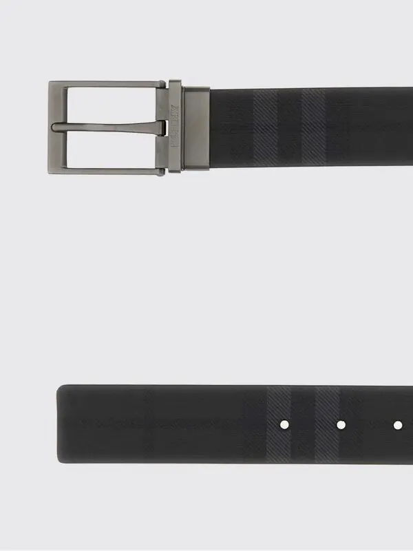 Burberry Adjustable Check Coated-cotton Belt With Engraved Buckle