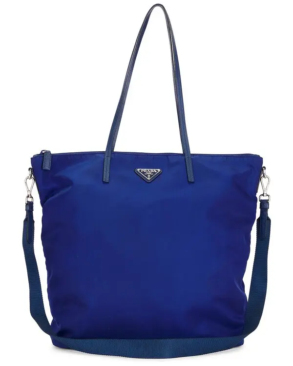 FWRD RENEW Prada Tessuto Tote Bag - Blue
