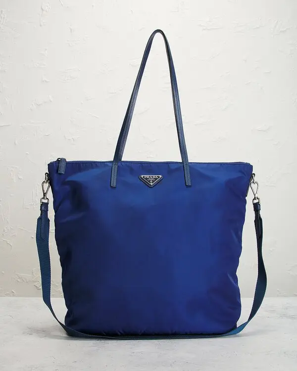 FWRD RENEW Prada Tessuto Tote Bag - Blue