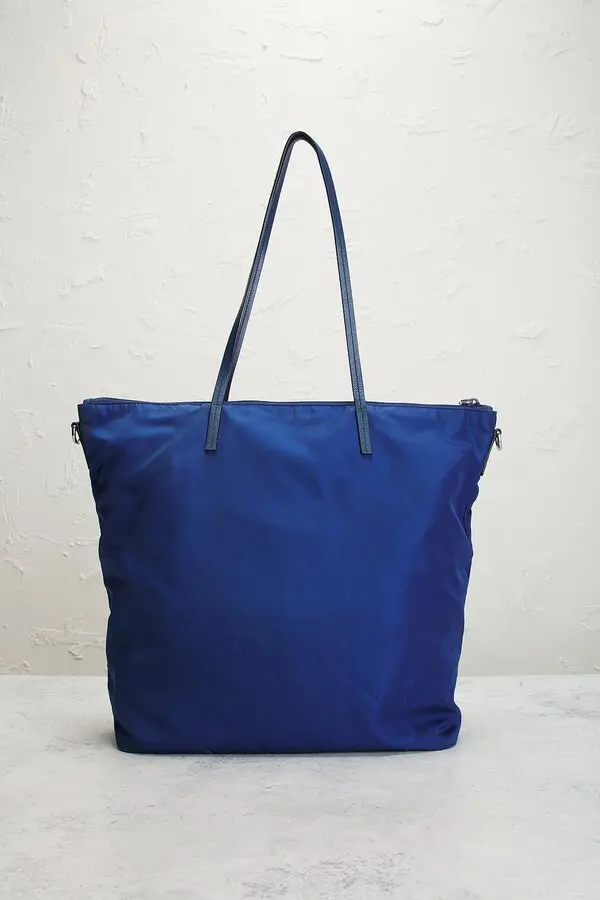 FWRD RENEW Prada Tessuto Tote Bag - Blue
