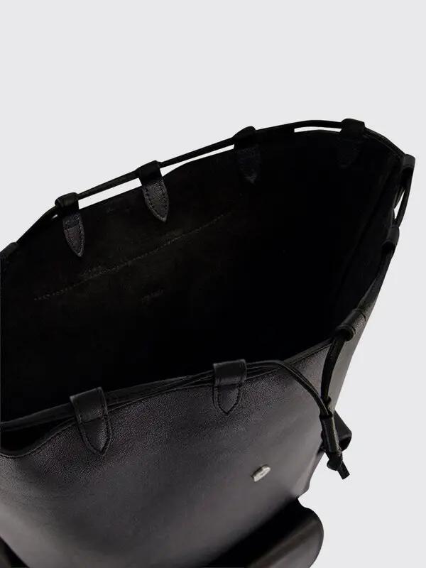 Celine Triomphe Lambskin Backpack With Drawstring And Flap Closure