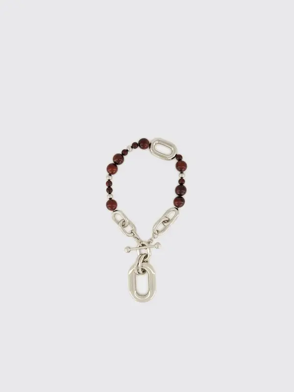 Rabanne Brass And Wood Necklace With Charm