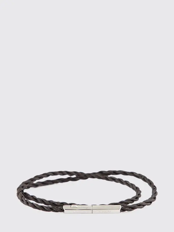 Bottega Veneta Double Rope Woven Nappa And Silver Bracelet