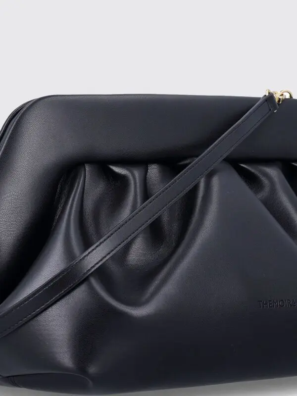 THEMOIRE Bios Draped Vegan Leather Clutch Themoiré With Strap