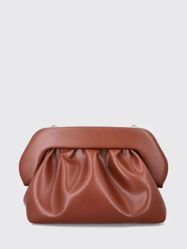 THEMOIRE Bios Draped Vegan Clutch Themoiré With Strap - Leather