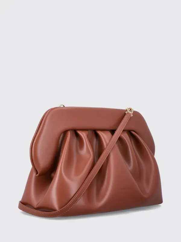 THEMOIRE Bios Draped Vegan Clutch Themoiré With Strap - Leather