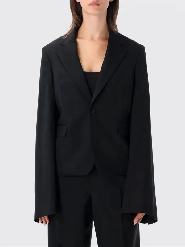 JW Anderson Cropped Single-breasted One-button Wool Blazer