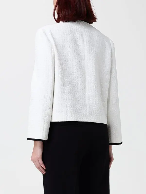 Valentino Garavani Cropped Crewneck Blazer In Cotton Tweed