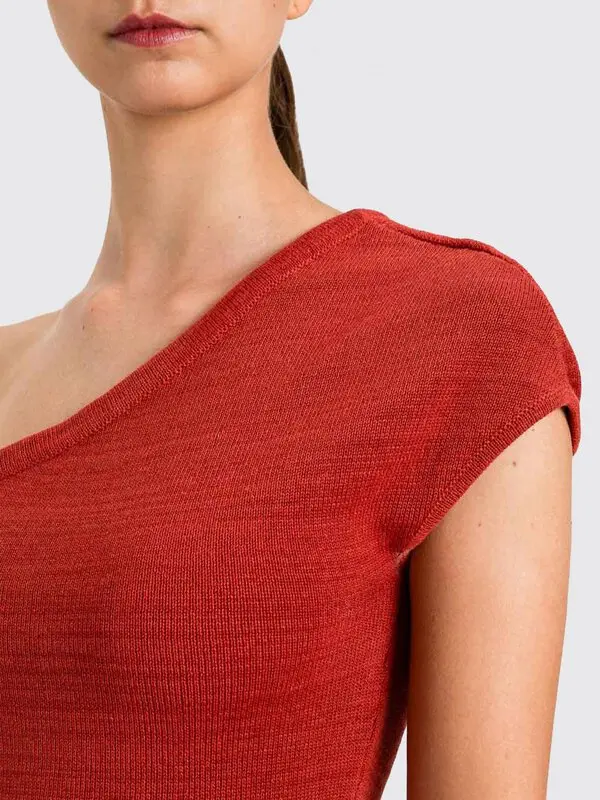 TWINSET Cotton Blend One-shoulder Top