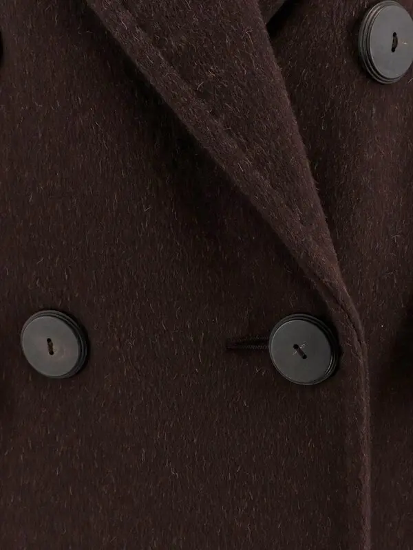 Max Mara Angus Long Double-breasted Coat In Cashmere And Alpaca