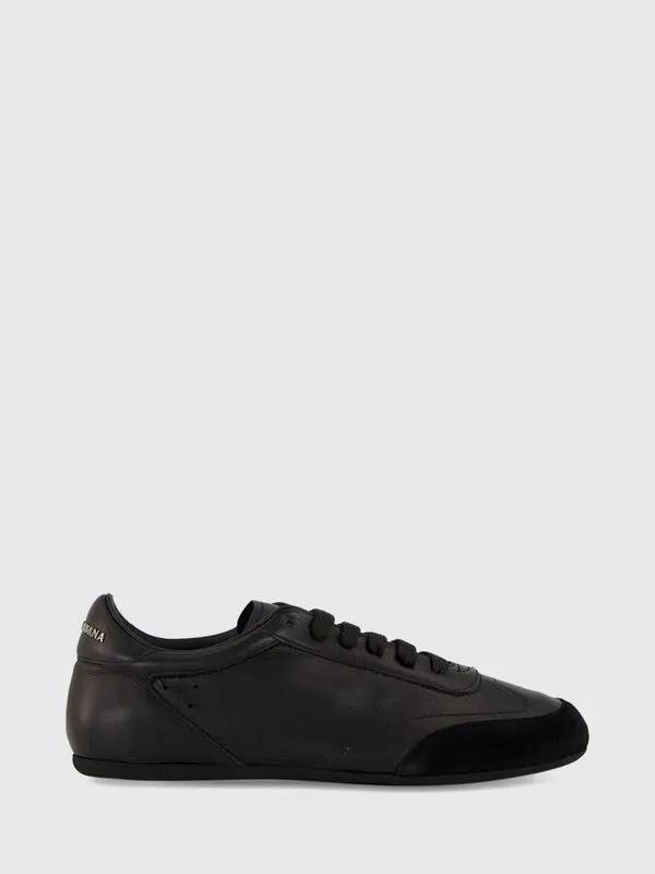 Dolce & Gabbana Ginnica Soft Calf Leather Sneakers With Suede Details