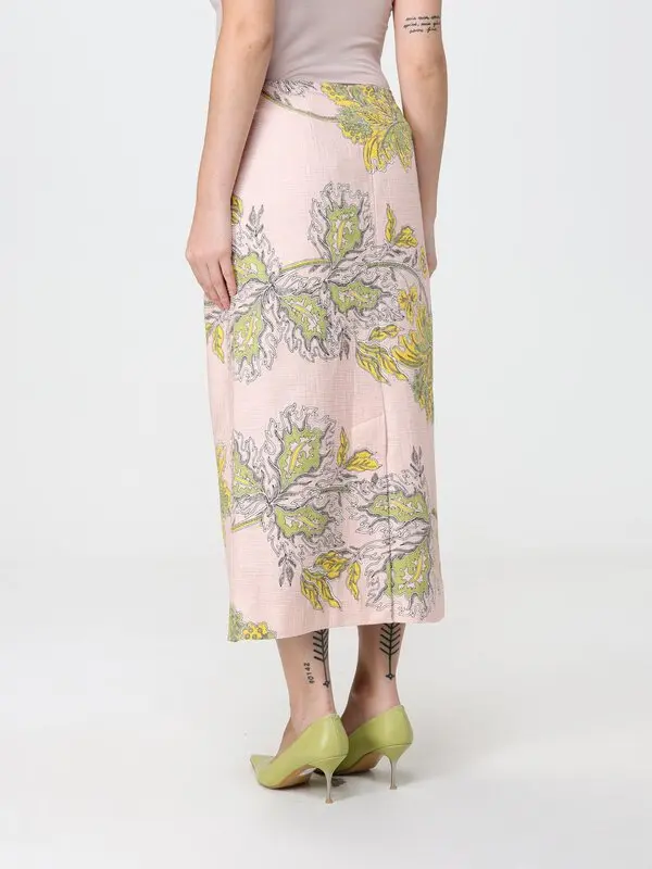 La DoubleJ High-waisted Floral Print Stretch Cotton Midi Pencil Skirt