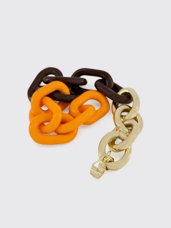 Marni Brass And Resin Bracelet With An Abstract Pattern And Hook Closure