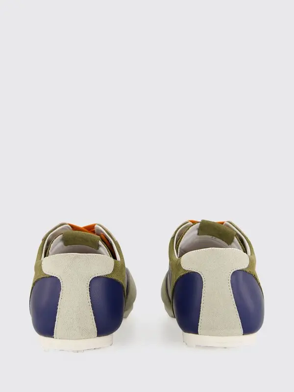 Marni Suede Low-top Sneakers With An Abstract Pattern And Embroidered Logo