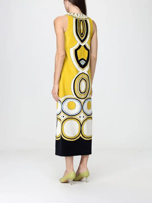 La DoubleJ Totem Ethnic Print Cotton Terry Midi Tunic Dress
