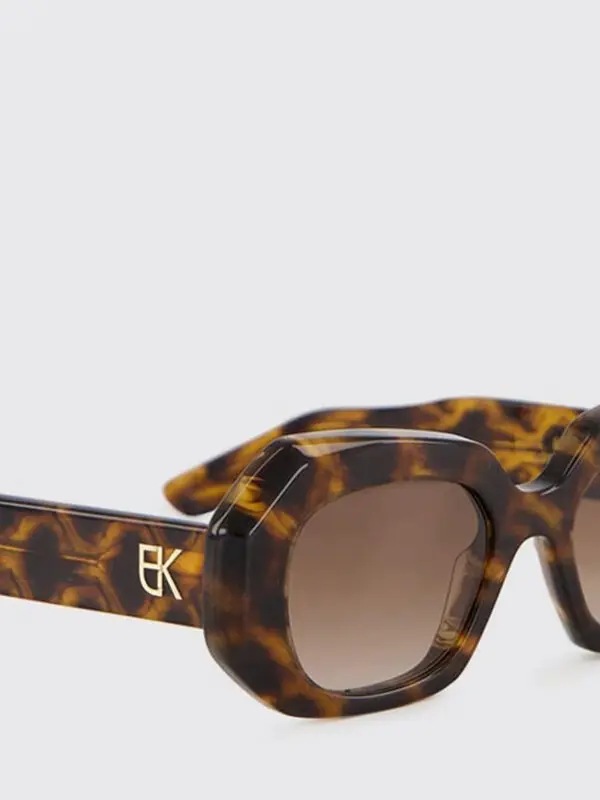 EMMANUELLE KHANH Dixie Rectangular Tortoiseshell Acetate Sunglasses