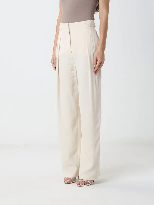 Alberta Ferretti Mid-rise Crêpe Palazzo Trousers With Pleats