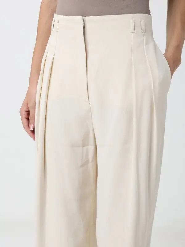 Alberta Ferretti Mid-rise Crêpe Palazzo Trousers With Pleats