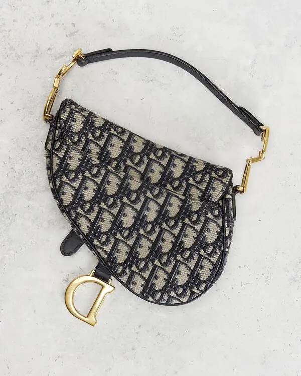 FWRD RENEW Dior Trotter Oblique Mini Saddle Bag