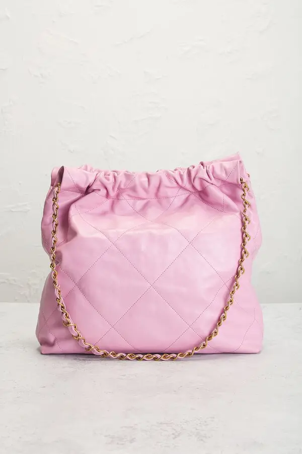Chanel Calfskin Small 22 Hobo Bag - Pink