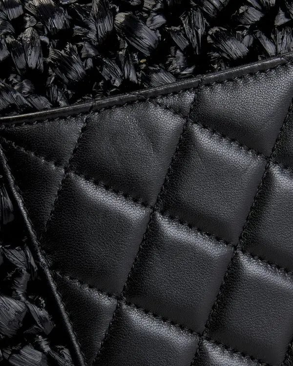 FWRD RENEW Chanel Raffia Shopping Tote Bag